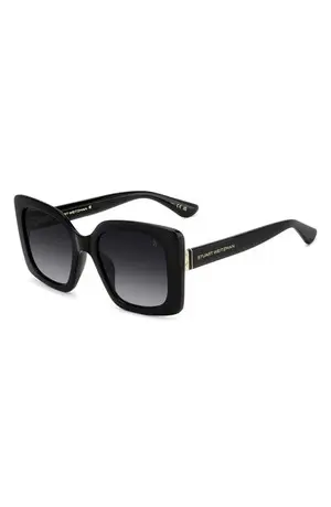 STUART WEITZMAN 53mm Square Sunglasses - Black
