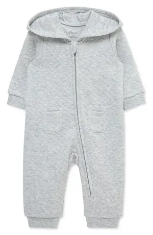 LITTLE ME Quilted Hooded Romper