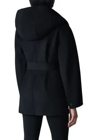 Mackage Paya Belted Wool Coat - Black