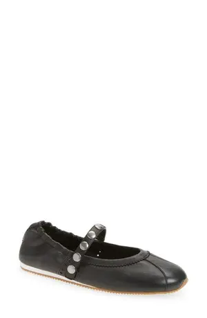 Steve Madden Anaya Mary Jane Flat - Black Leather