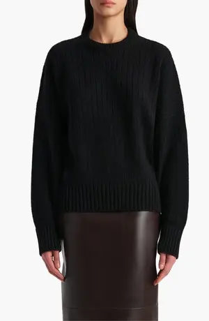 Khaite Lennox Oversize Cashmere Sweater - Black