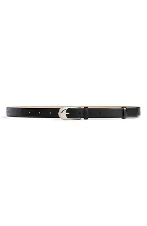 Khaite Dome Buckle Leather Belt - Black