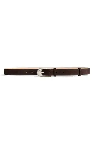 Khaite Dome Buckle Leather Belt - Dark Brown