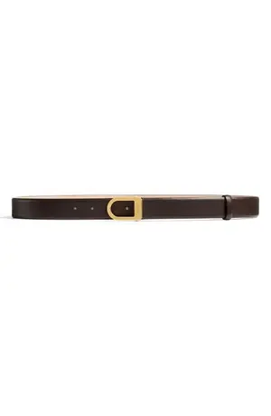 Khaite Saddle Leather Belt - Dark Brown