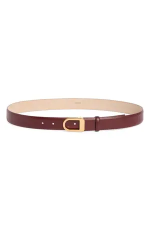 Khaite Saddle Leather Belt - Oxblood
