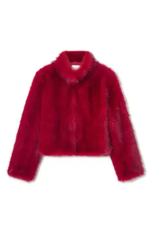 LK BENNETT Noah Faux Fur Jacket