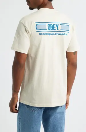 Obey Knowledge As Ammunition Graphic T-shirt
