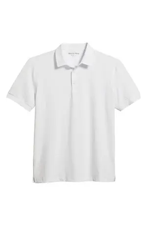 Mizzen+main Versa Trim Fit Performance Golf Polo - White Solid