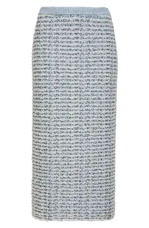 St. John Sequin Metallic Eyelash Knit Skirt