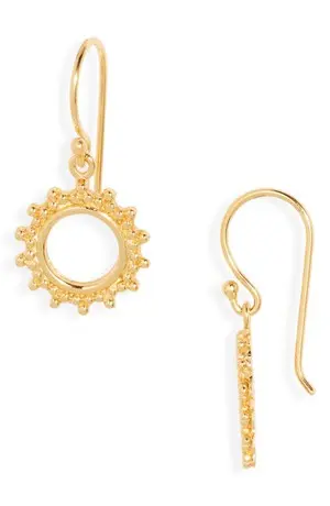KIARA BY KI-ELE Mini Sol Hoop Earrings - Gold