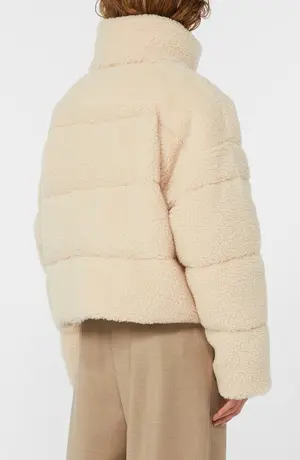 Max Mara Alfredo Quilted High Pile Fleece Jacket