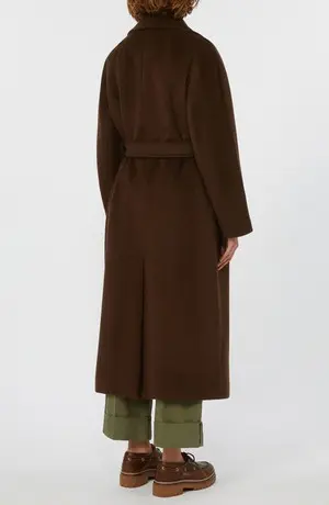 Max Mara Tempera Wool & Alpaca Blend Wrap Coat