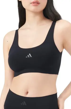 ADIDAS ORIGINALS Seamless Micro Stretch Lounge Bra - Black