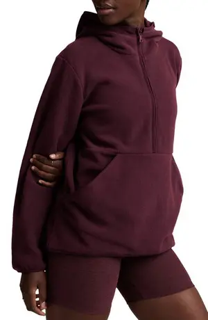 Beyond Yoga Explorer Half-zip Hoodie - Dark Cherry