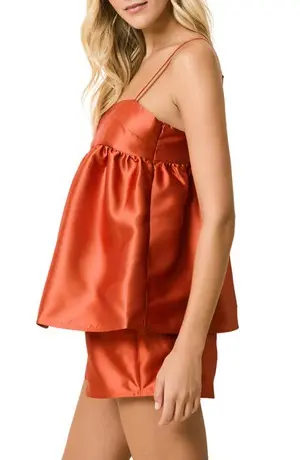 Solid & Striped The Yarden Babydoll Camisole - Rust