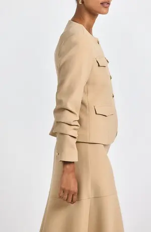 Derek Lam 10 Crosby Novessa Ruched Sleeve Jacket