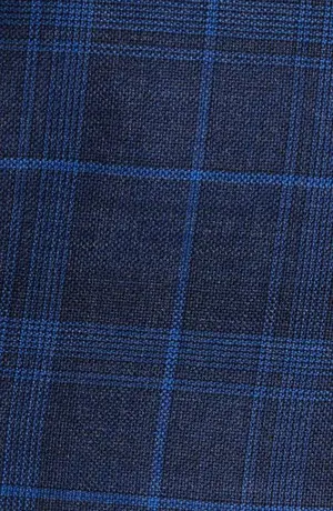 DANIEL HECHTER Blue Plaid Wool Blend Suit
