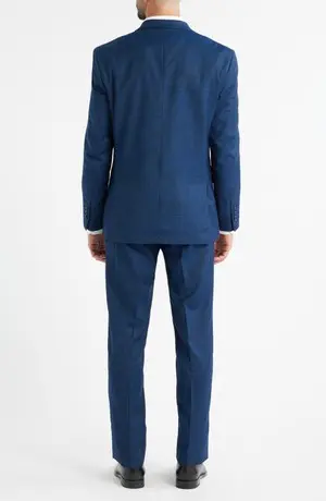 DANIEL HECHTER Modern Fit Medium Blue Méange Wool Suit