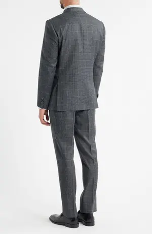 DANIEL HECHTER Windowpane Check Wool Blend Suit