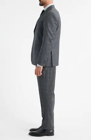 DANIEL HECHTER Windowpane Check Wool Blend Suit
