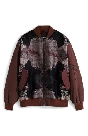 Desigual Onion Quilted Puffer Bomber Jacket