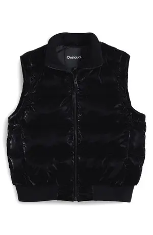 Desigual Convertible Quilted Puffer Jacket