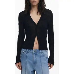 Desigual Fine Knit V-neck Cardigan