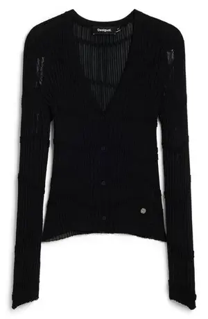Desigual Fine Knit V-neck Cardigan