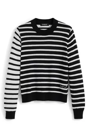 Desigual Striped Crewneck Pullover