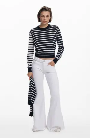 Desigual Striped Crewneck Pullover