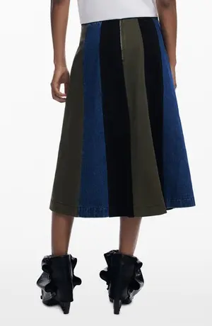 Desigual A-line Panel Skirt