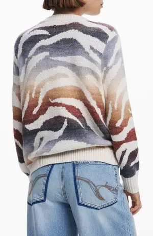 Desigual Ombré V-neck Sweater