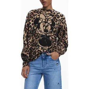 Desigual Minnie Mouse Leopard Print Sweater