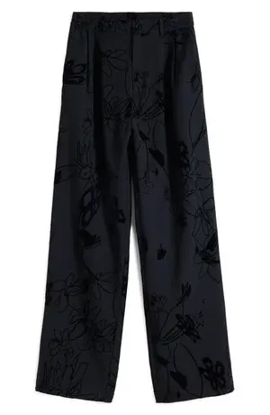 Desigual Pleated Wide Leg Pants