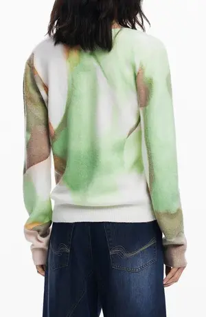 Desigual Abstract Print V-neck Pullover