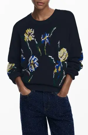 Desigual Floral Sweaters For Women