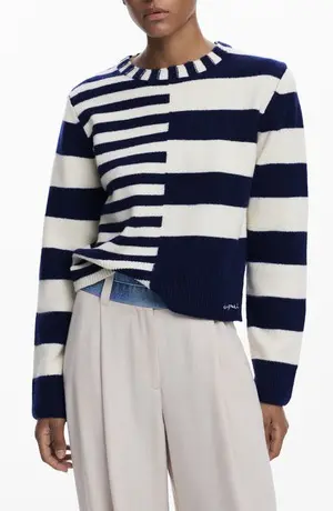 Desigual Striped Crewneck Sweater