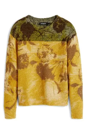Desigual Floral Pattern Crewneck Sweater