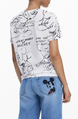 Desigual Mickey Mouse Graphic T-shirt - White