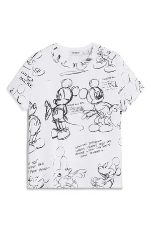Desigual Mickey Mouse Graphic T-shirt - White