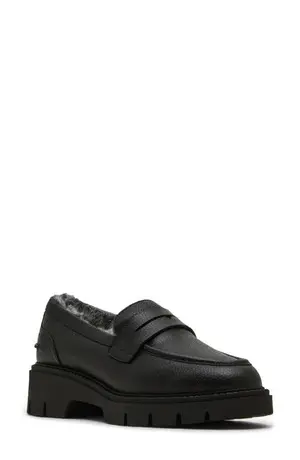 Blondo Kimora Waterproof Platform Loafer - Black Leather