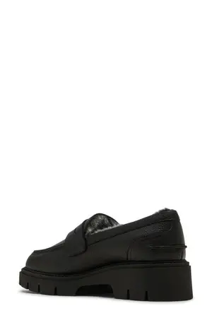 Blondo Kimora Waterproof Platform Loafer - Black Leather