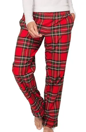 PETITE PLUME Imperial Tartan Pajama Pants - Red