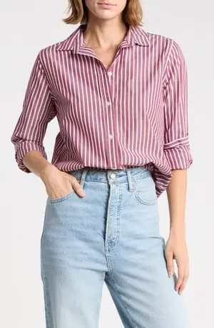 BEACHLUNCHLOUNGE Cotton Shirt - Raspberry Beret
