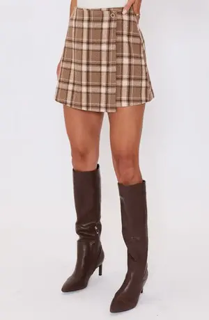 VICI Willow Plaid Mini Skirt