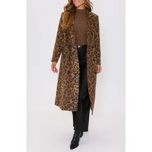 VICI Animal Print Double-breasted Coat