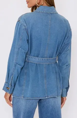 VICI Blair Belted Denim Jacket