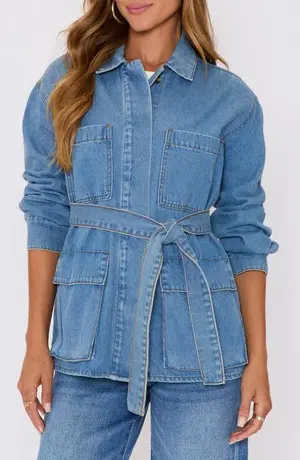 VICI Blair Belted Denim Jacket