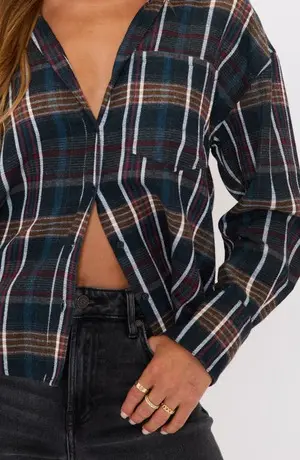 VICI Plaid Button-up Shirt