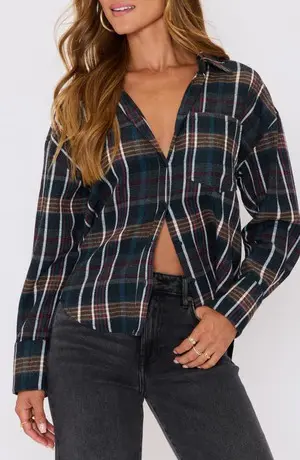 VICI Plaid Button-up Shirt